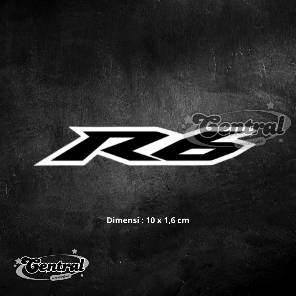 R6 logo Sticker Cutting Sticker YAMAHA R6 Sticker Cutting PREMIUM ...