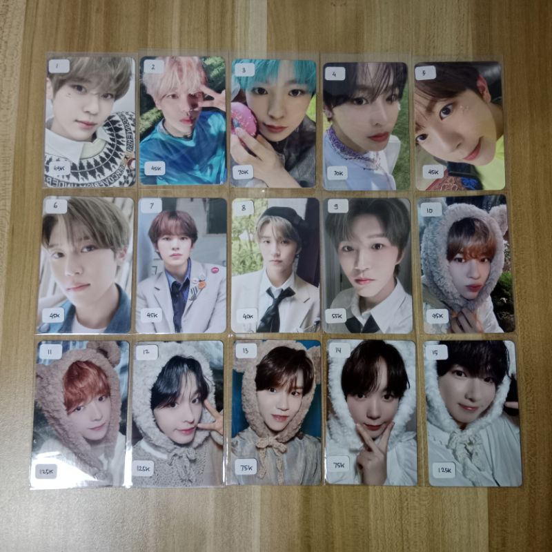 Photocard Official NCT WISH BOOK VOL 1, TRADING CARD & SONGBIRD LETTER VERS PC (Yushi Sion ...