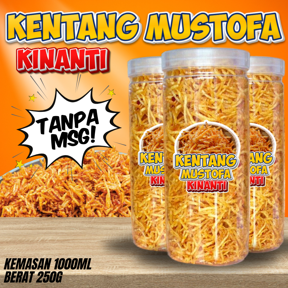 Mustofa potatoes packaged 1000ml dry spicy sweet crunchy mustofa ...