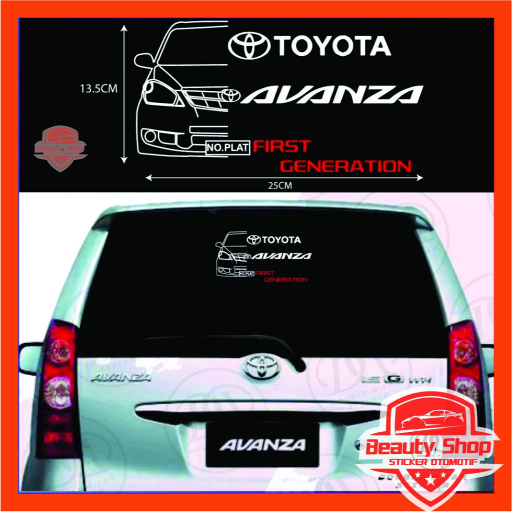 Toyota avanza Next Generation car cutting stickers, premium oral ...