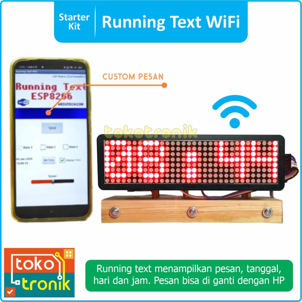 Esp8266 WiFi Running Text Starter Kit Complete with Coding and Guide | Shopee Philippines