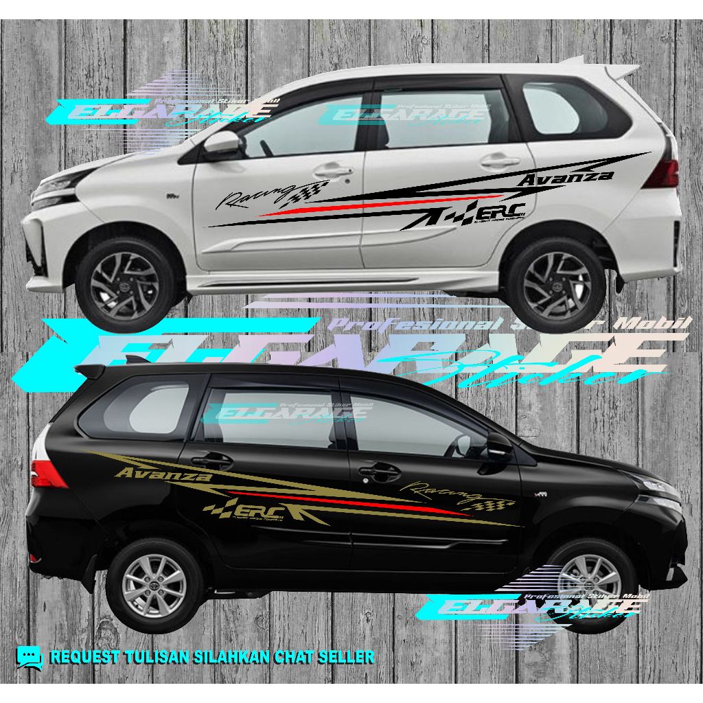 Toyota Avanza car sticker Toyota Avanza racing car sticker erc ...
