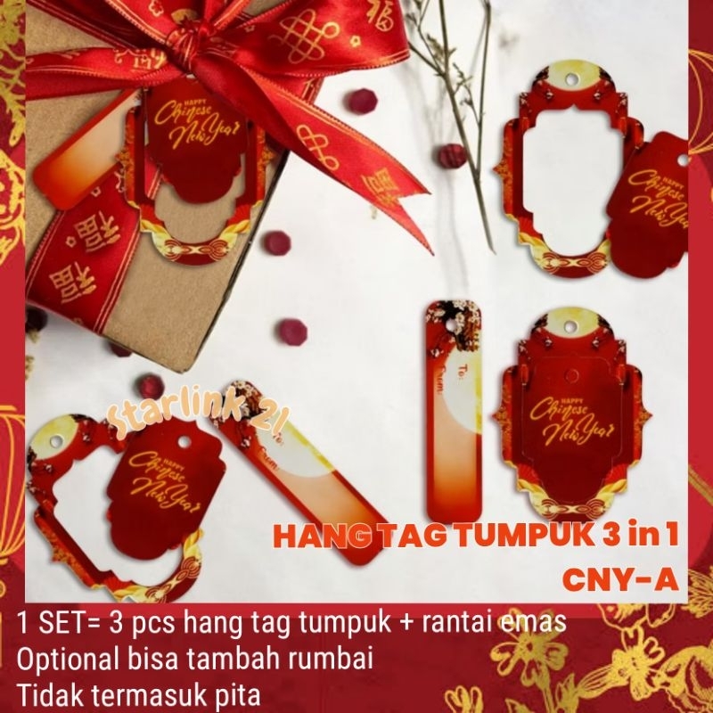 3 IN 1 PREMIUM STACKED HANG TAG | Cny Chinese New Year Hang Tag Hampers ...
