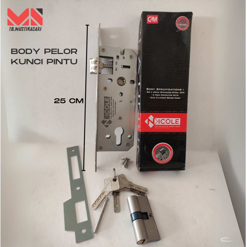 Nicole Key Pelor Body Set 85x40 Body and 60mm Key Cylinder | Shopee ...
