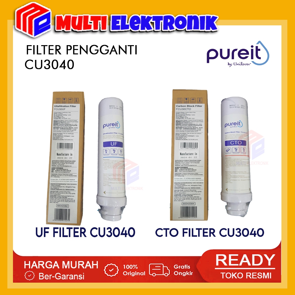 Pureit Absorption Filter FCU30UF / Carbon Block Filter FCU30CTO for Pure it CU3040 | Shopee ...