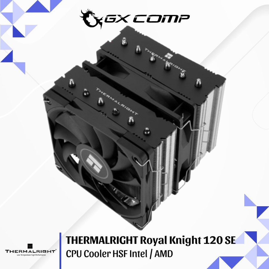 Thermalright Royal Knight 120 SE Dual Tower 6 Heatpipe Slim Fan | Cpu ...