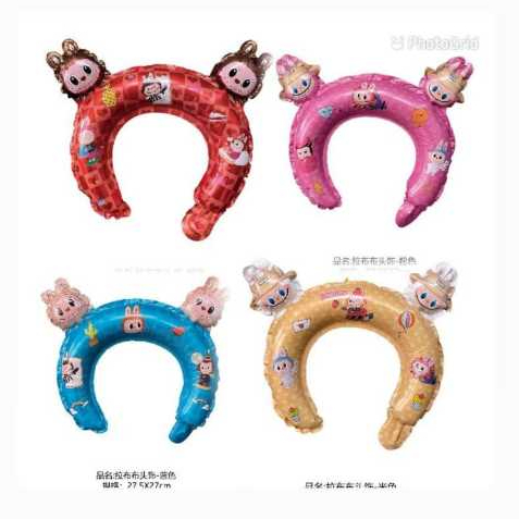 Labubu character balloon headbands/animal head bands, children's ...