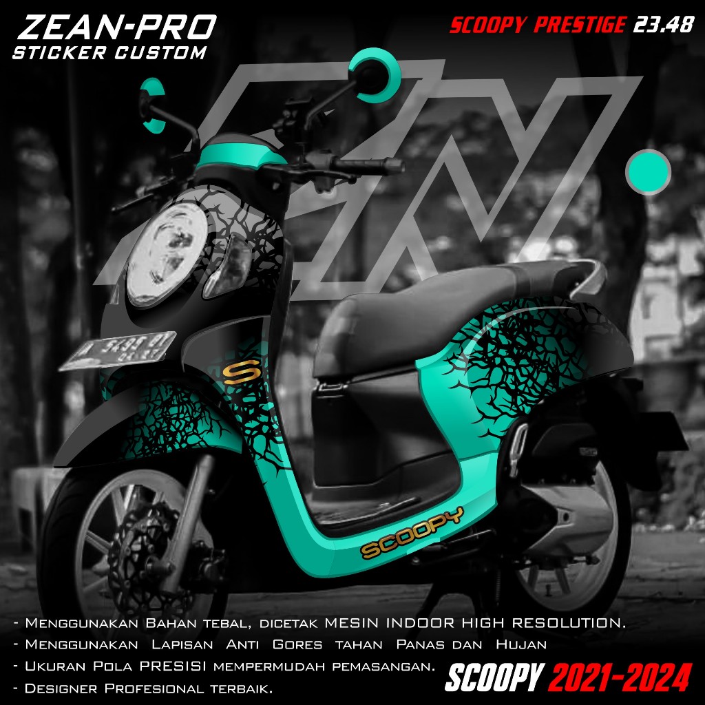 Latest Decal Sticker Honda All New Scoopy 2021 2022 2023 2024 Full body ...