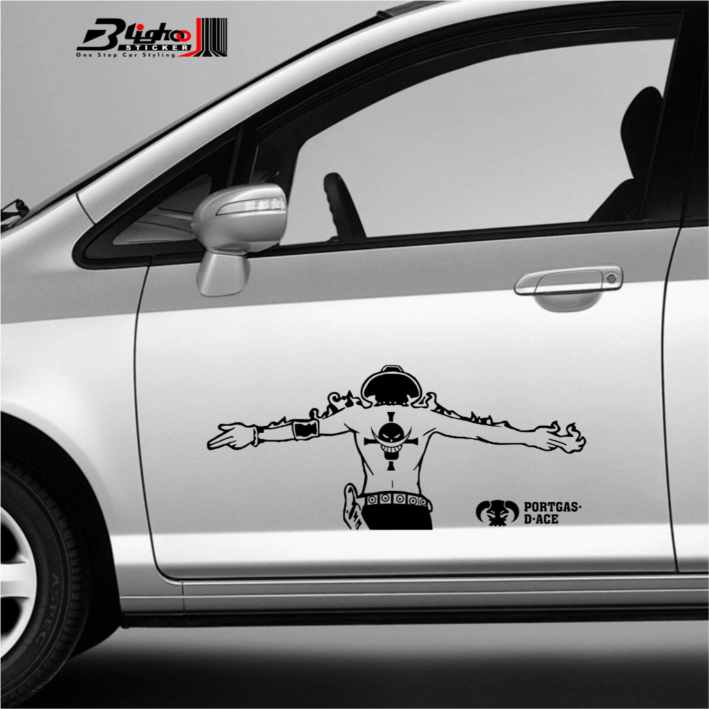 MESIN Blighoo - cutting car sticker Portgas D-Ace 80cm one piece hood ...