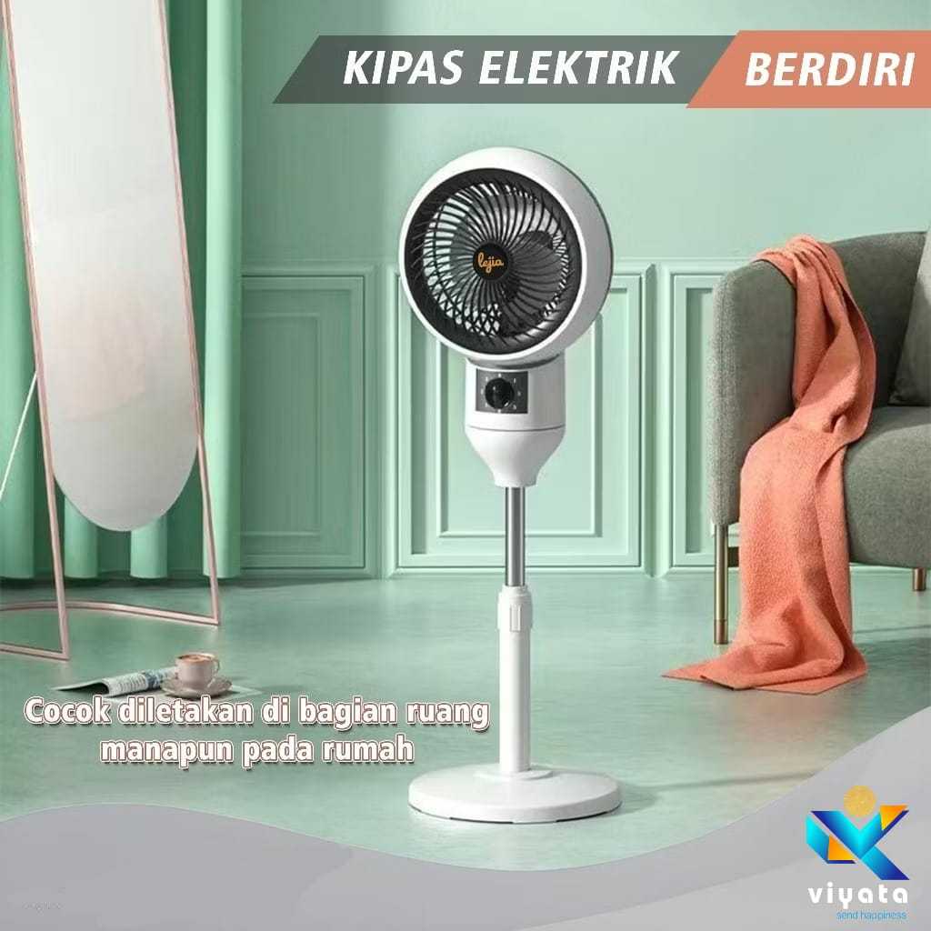 Premium electric standing fan rotation fan 3 speed levels low noise ...