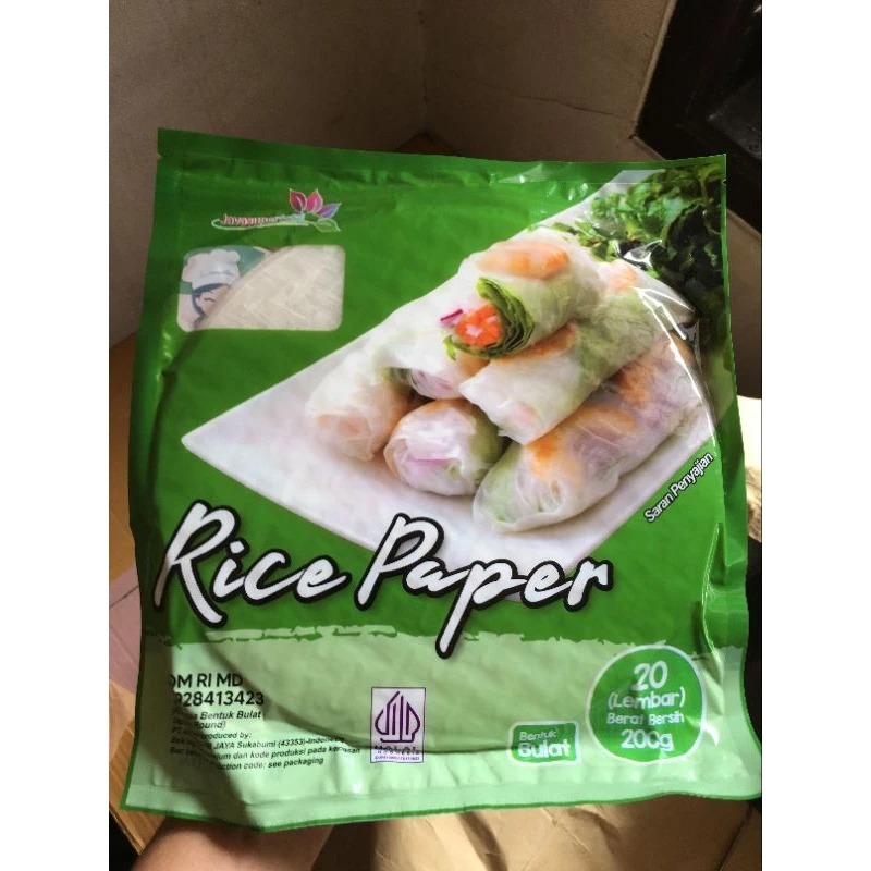 ROUND RICE PAPER CONTAINS 20 SHEETS - HALAL RICE PAPER ROLL - JAVA RICE ...