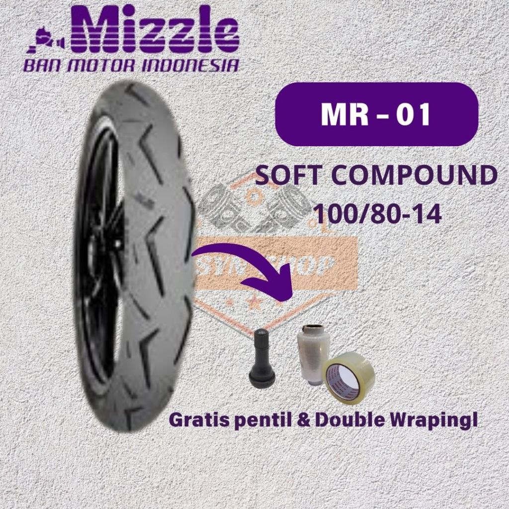 MIZZLE MR01 Tubeless Tire 100/80-14 Soft COMPOUND // RACE COMPOUND ...