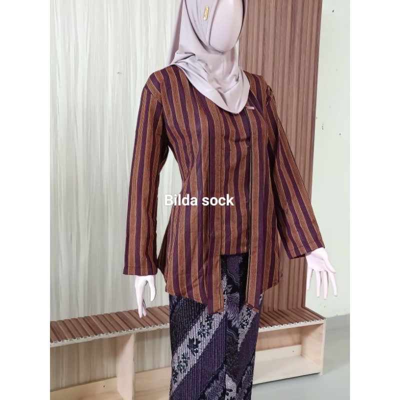 Traditional top, lurik kebaya, kutubaru kebaya, traditional clothes | Shopee Philippines