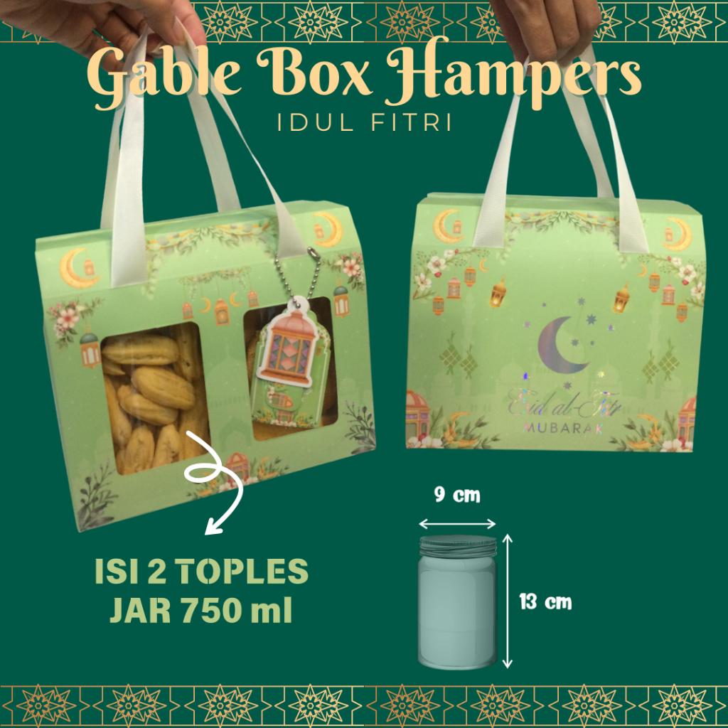 Gable box hampers special Idul Fitri GREEN/ box hampers/ box hampers ...