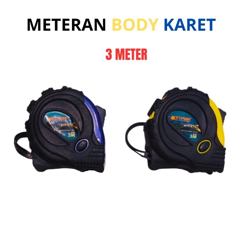 Tora Meter 3 Meter Rubber Body Blue - Yellow | Shopee Philippines