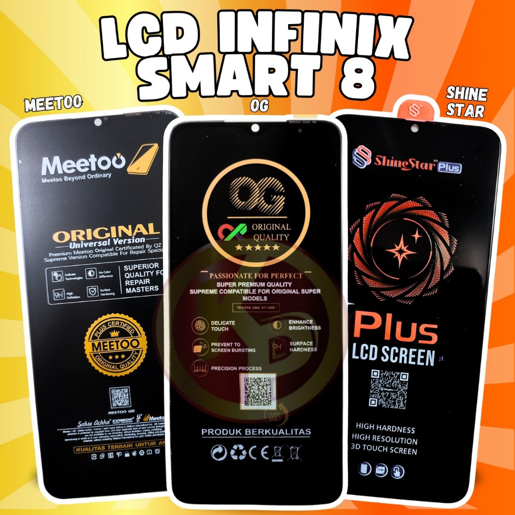 Lcd + TOUCHSCREEN INFINIX SMART 8 / SMART 8 PRO / X6525 OG QUALITY ...