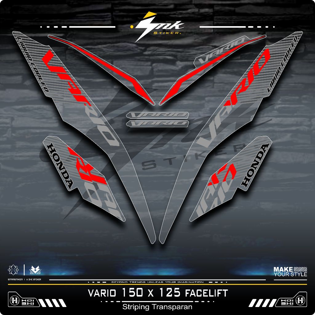 Vario FACELIFT TRANSPARENT STRIPING SKU 1 CLEAR STICKER VARIO GEN 1 ...