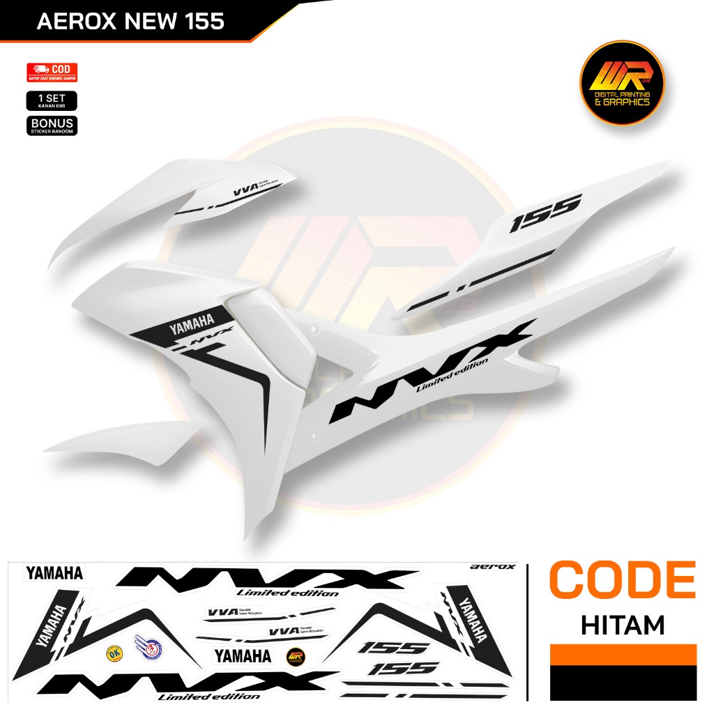 Striping New Aerox 155 New Sticker Clear Material Simple Line ...