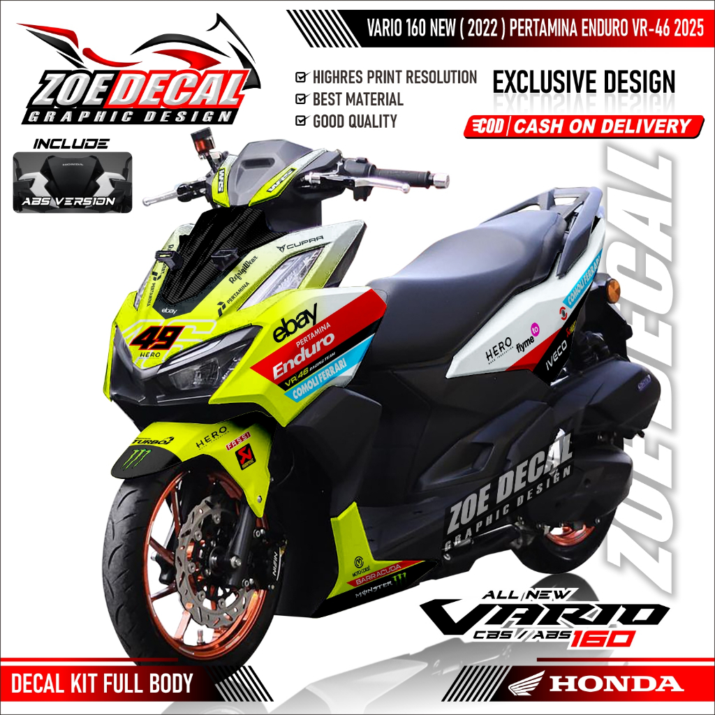 Latest Full Body Sticker decal Vario 160 2022 Vario Click 160 Motif ...