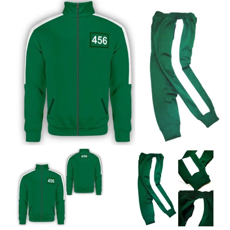 Squid GAME ZIPPER SWEATER CLOTHING SET + JOGER SQUID GAME UNIFORM JEKT ...