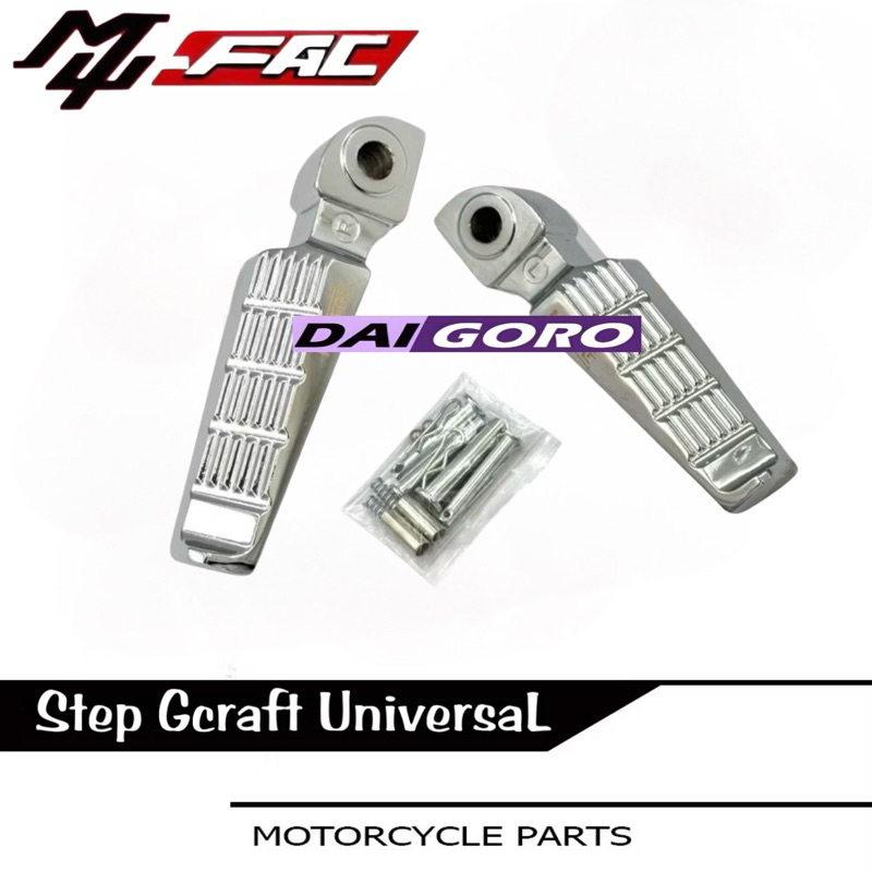 Footstep Chrome Gcraft Foot Step Cnc Footrest Gcraft Universal Matic ...