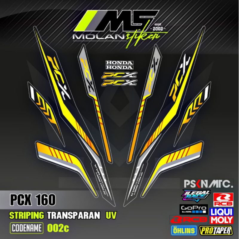 LOKAL Decal Sticker Striping Variation Transparent Uv PCX 160 All New ...