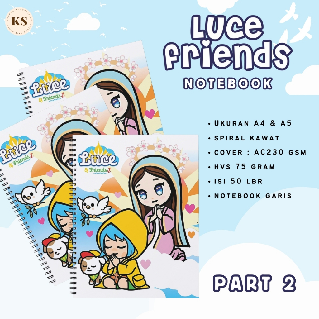 Luce PART 2 Mascot of the Catholic Church Notebook A4 A5 Grid Notebook ...