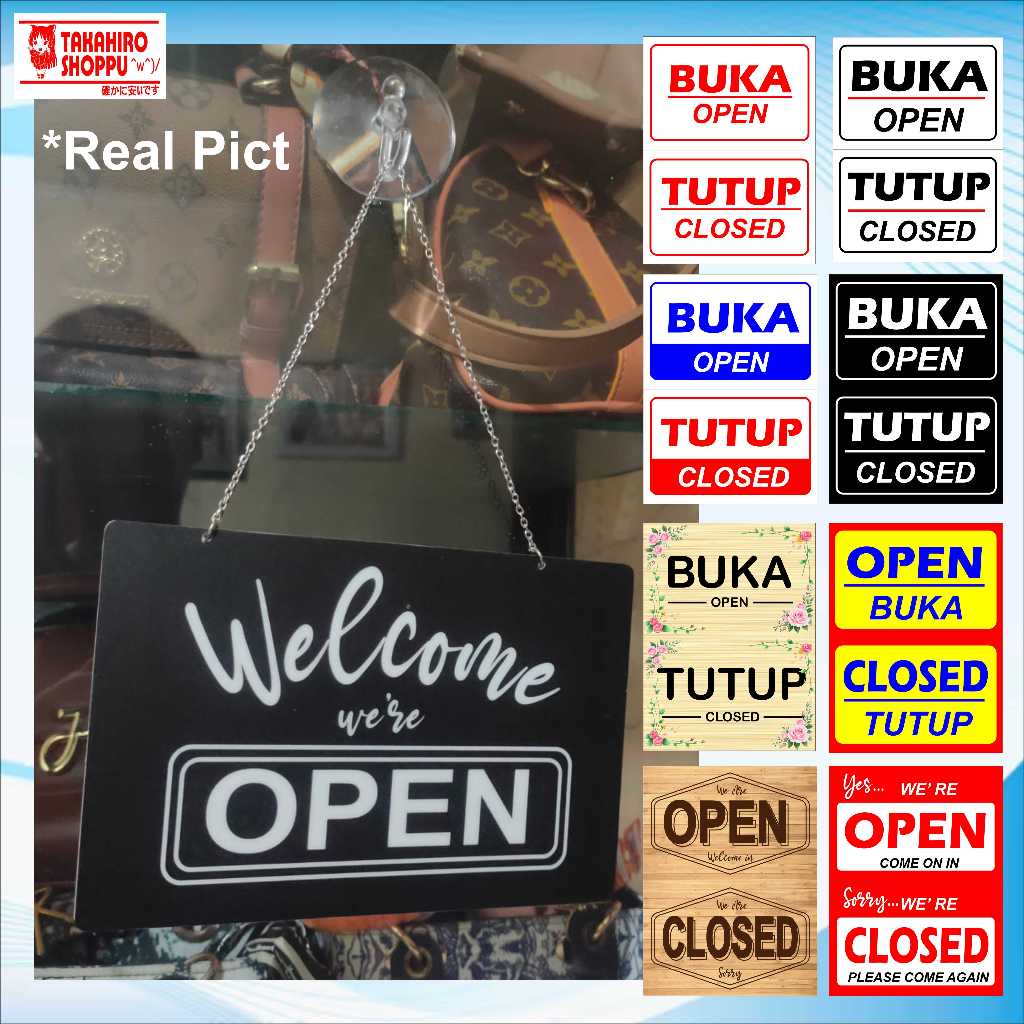 Sign Board Shop Sign Acrylic Sign Board Open / Close Open Close Custom ...