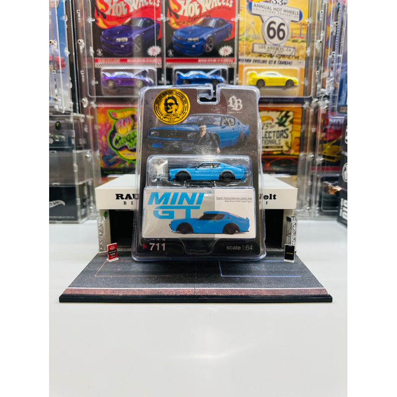 Mini GT No 711 Nissan Skyline Kenmeri LBWK Baby Blue w/ Kato Figure ...
