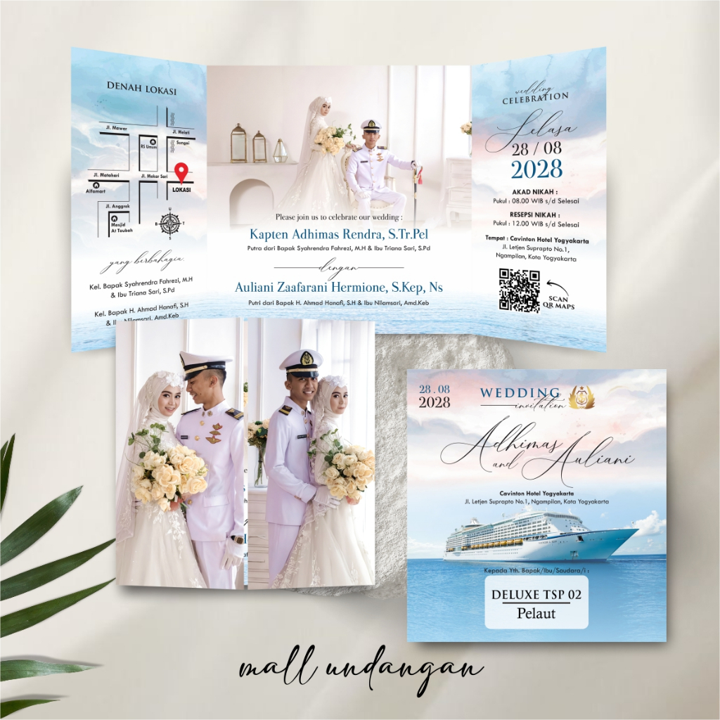 Full COLOR LUXURY CUSTOM WEDDING INVITATIONS - PRINT FREE PHOTO DELUXE ...