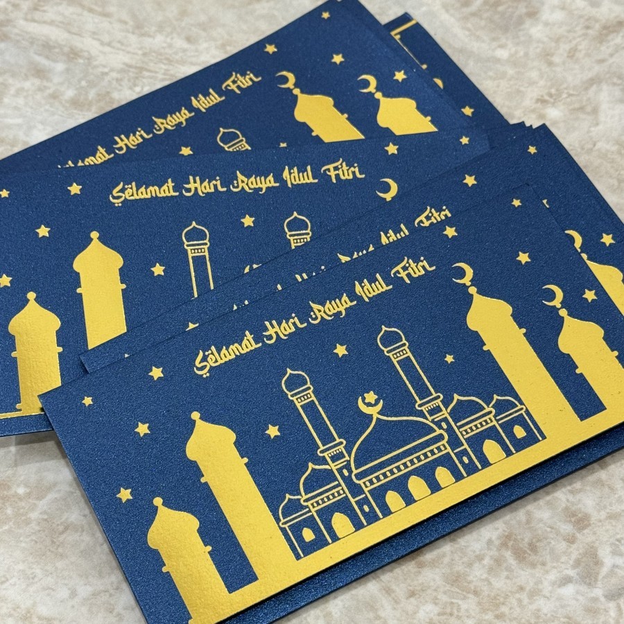 Large Exclusive Embossed Gold Foil Angpao Envelope Eid Al-Fitr Angpao ...