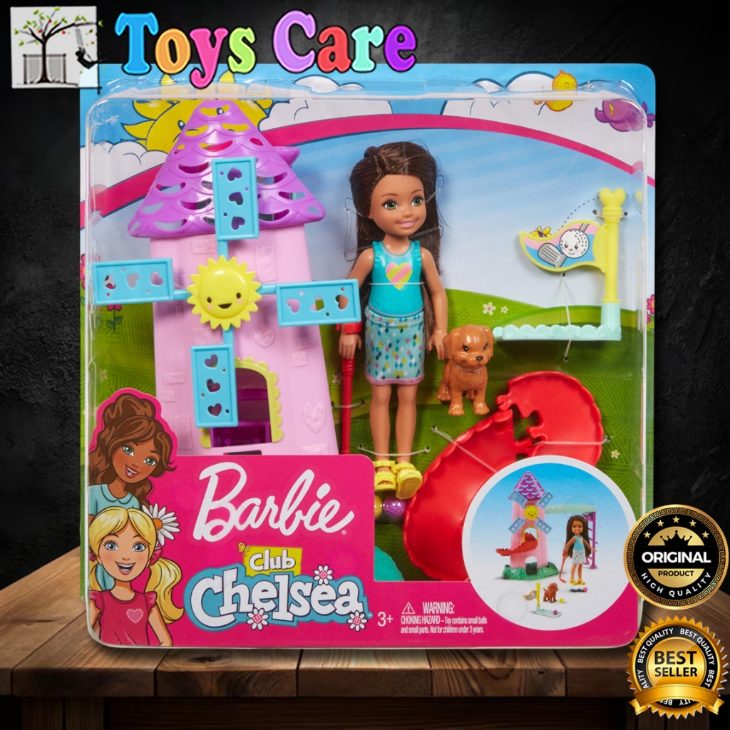 Barbie Club Chelsea Mini Golf with Windmill and Dog Playset | Shopee ...