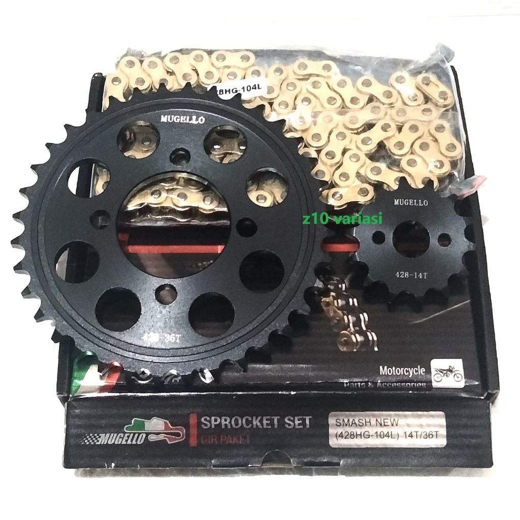 Mugello Gear Package Set 428HG Smash Old New Titan Shogun 110 New 125 ...