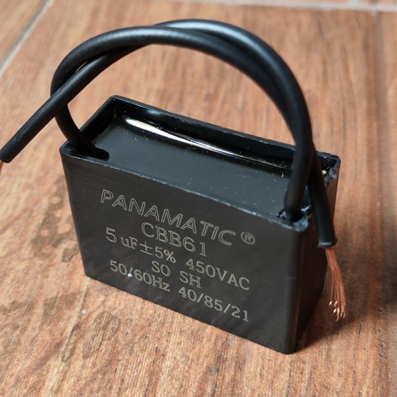 MESIN Washing Machine Capacitor 5uF CBB61 Panamatic 5uF 450V Fan ...
