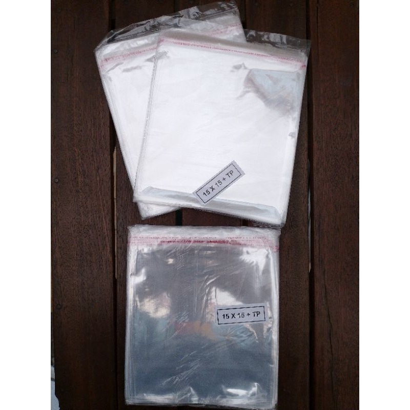 Opp PLASTIC 15x15 CLEAR SQUARE OPP + SEAL size 15x15 contains 100 ...