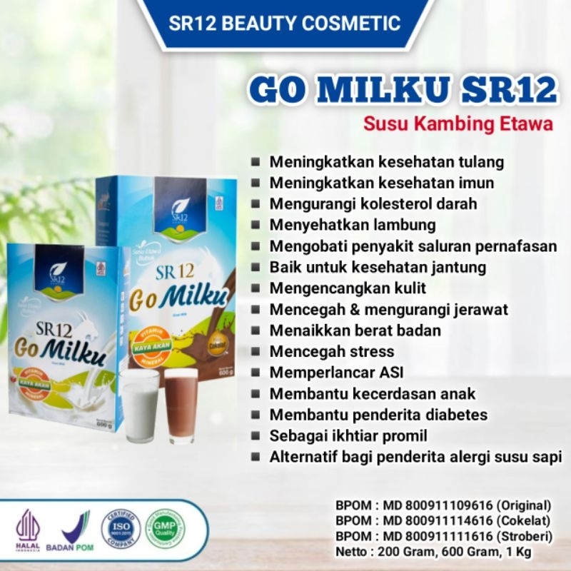 Go Milku SR12 Etawa Goat Milk BPOM Halal - Overcome Joint Pain Aches ...