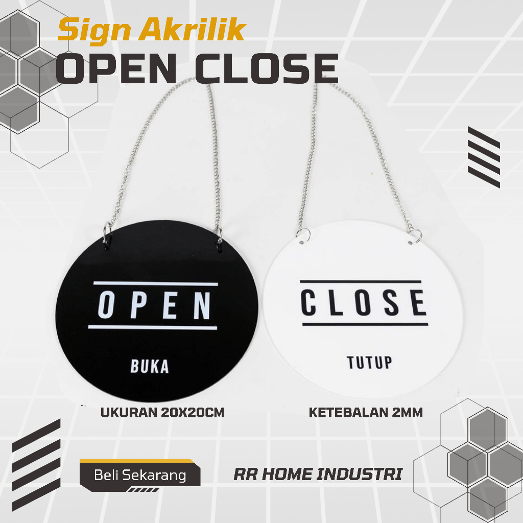 Acrylic OPEN CLOSE SIGN BOARD ROUND RETURNABLE 20 CM | Shopee Philippines