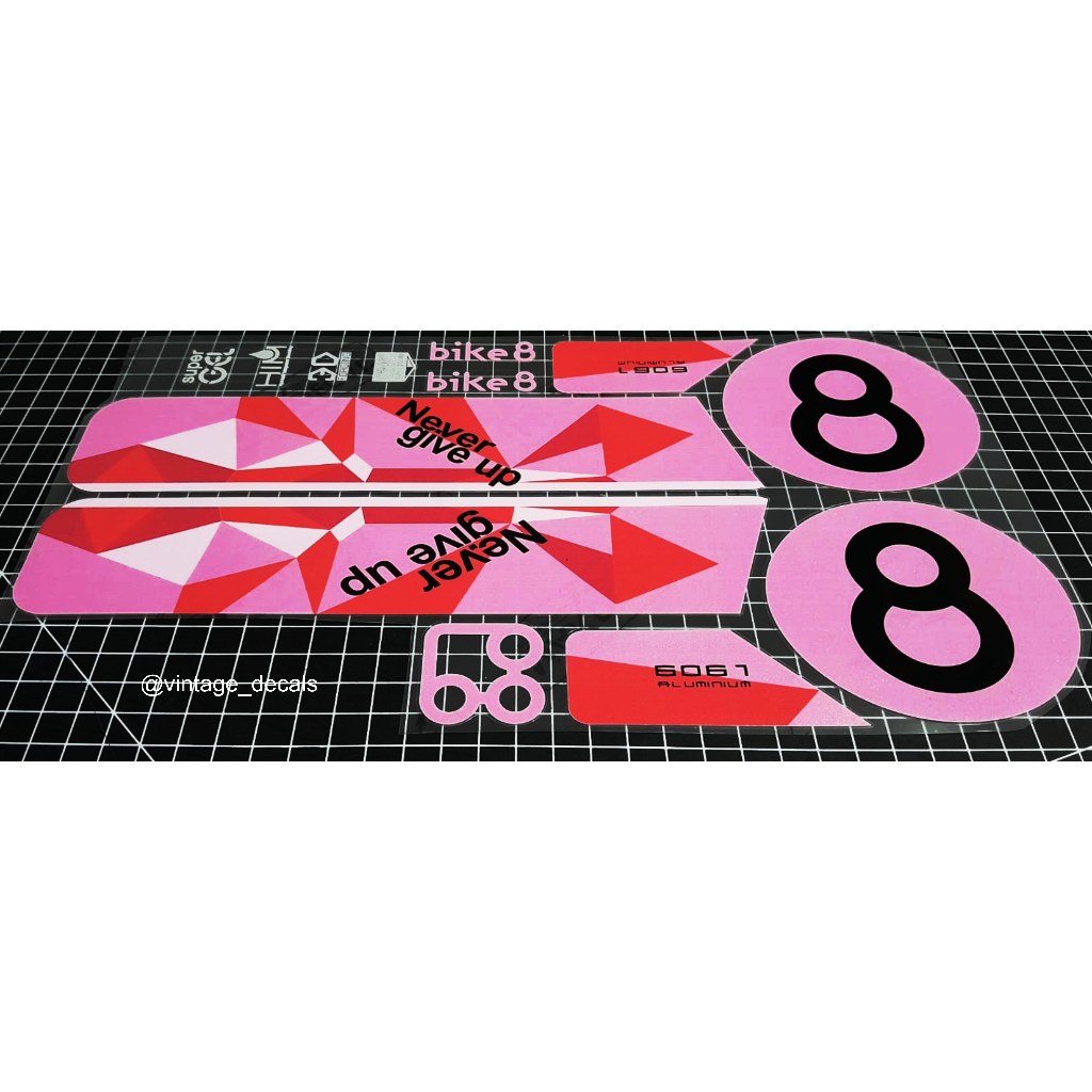 Stickers decals replacements push balance bike BIKE8 racing T800 B8 ...