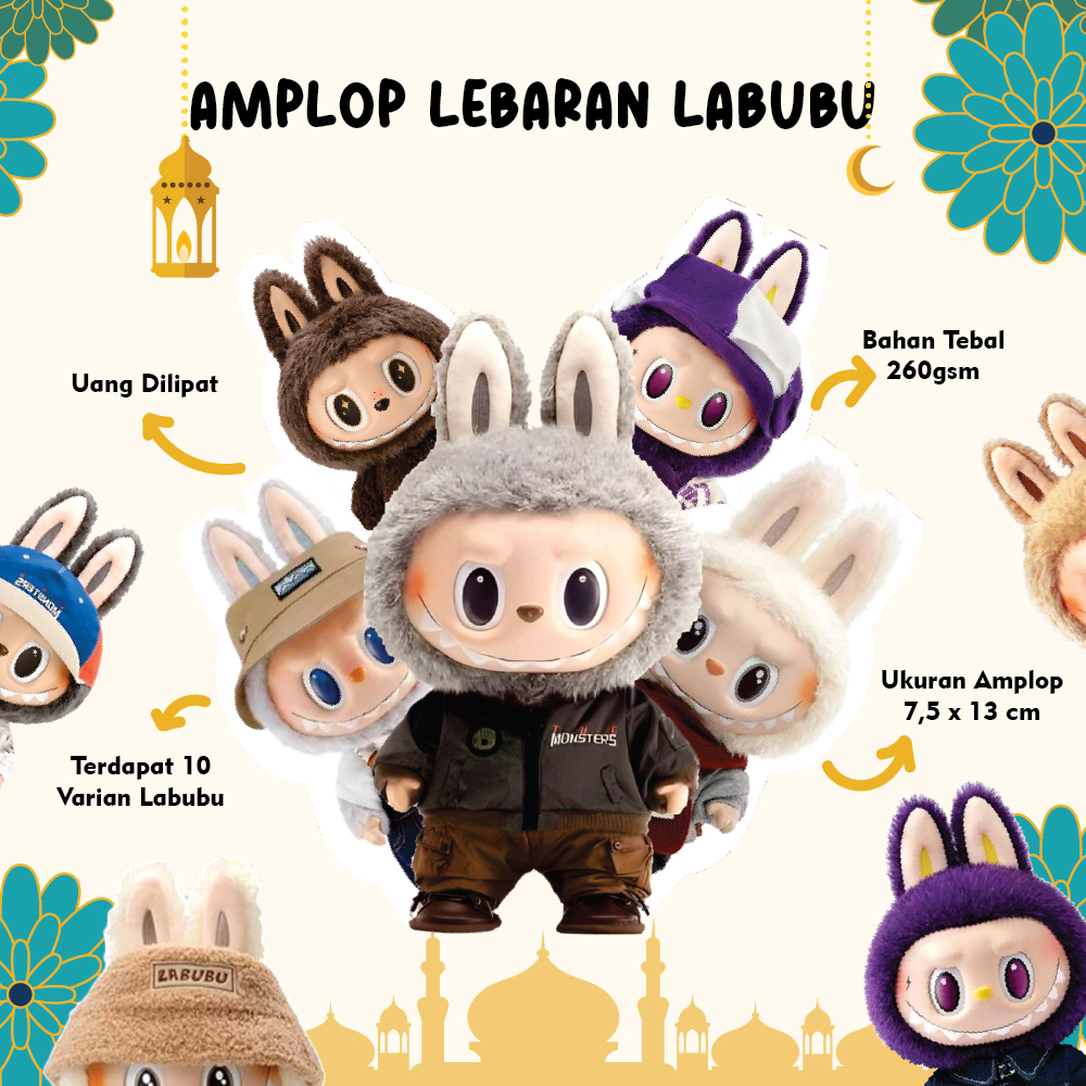 Easyprint92 Labubu 3D Gift Envelope 2025 Angpau Labubu Thick and ...