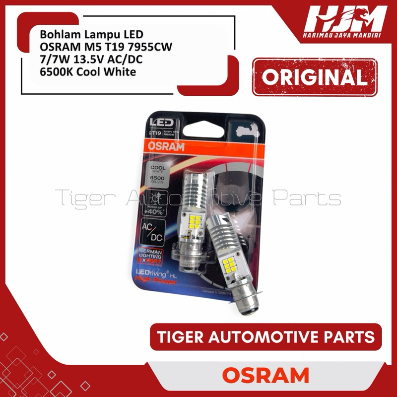 Osram Original M5 H6 T19 LED Motorcycle Headlight Bulb 1 7/7W High Power | Shopee Philippines
