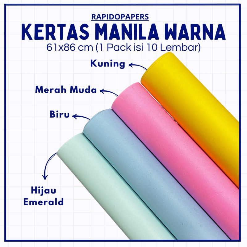Manila Color Paper [10 Sheets, 61x86 cm, 150 gr] BC Color Paper ...