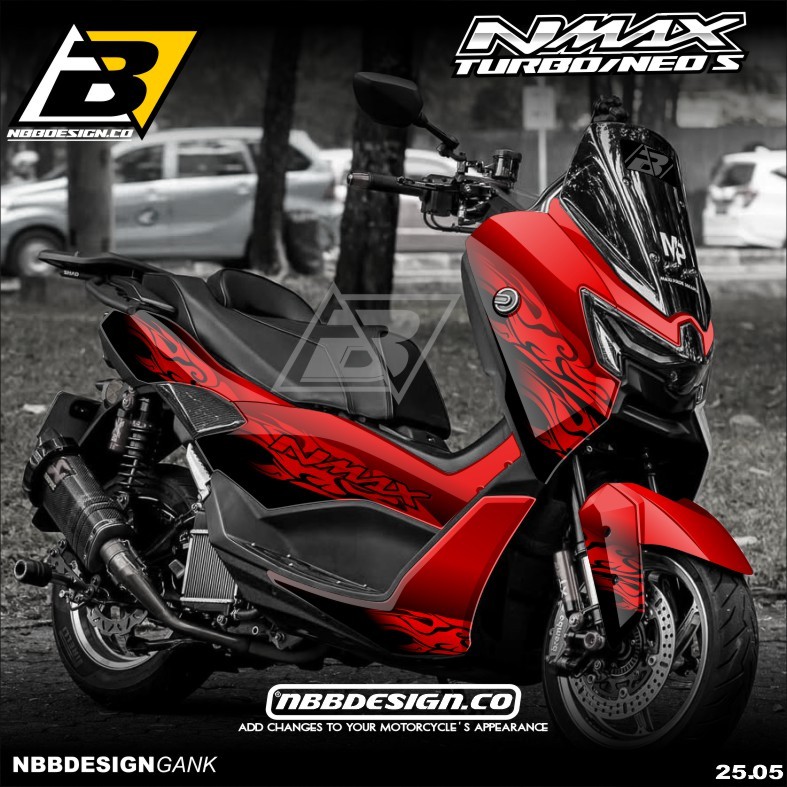 Yamaha NMAX TURBO Sticker Decal - 2024 2025 NMAX NEO S Sticker FULL BODY API API Racing Design ...