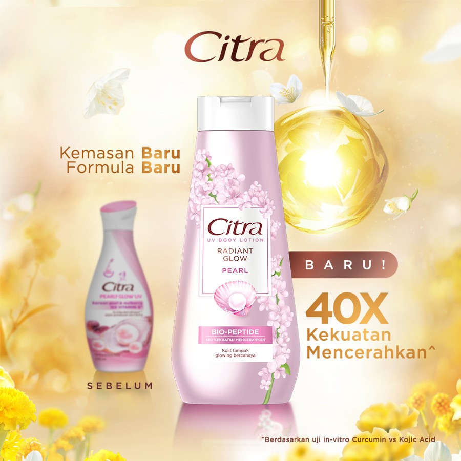 Citra UV Body Lotion Radiant Glow Pearl 110ml | Shopee Philippines