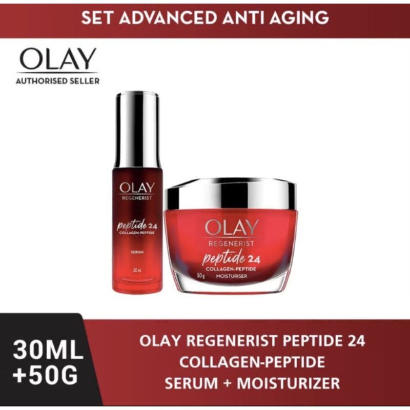 OLAY REGENERIST COLLAGEN PEPTIDE 24 SKINCARE SET (50ML CREAM + 50ML SERUM) EXP 08/2027 | Shopee ...