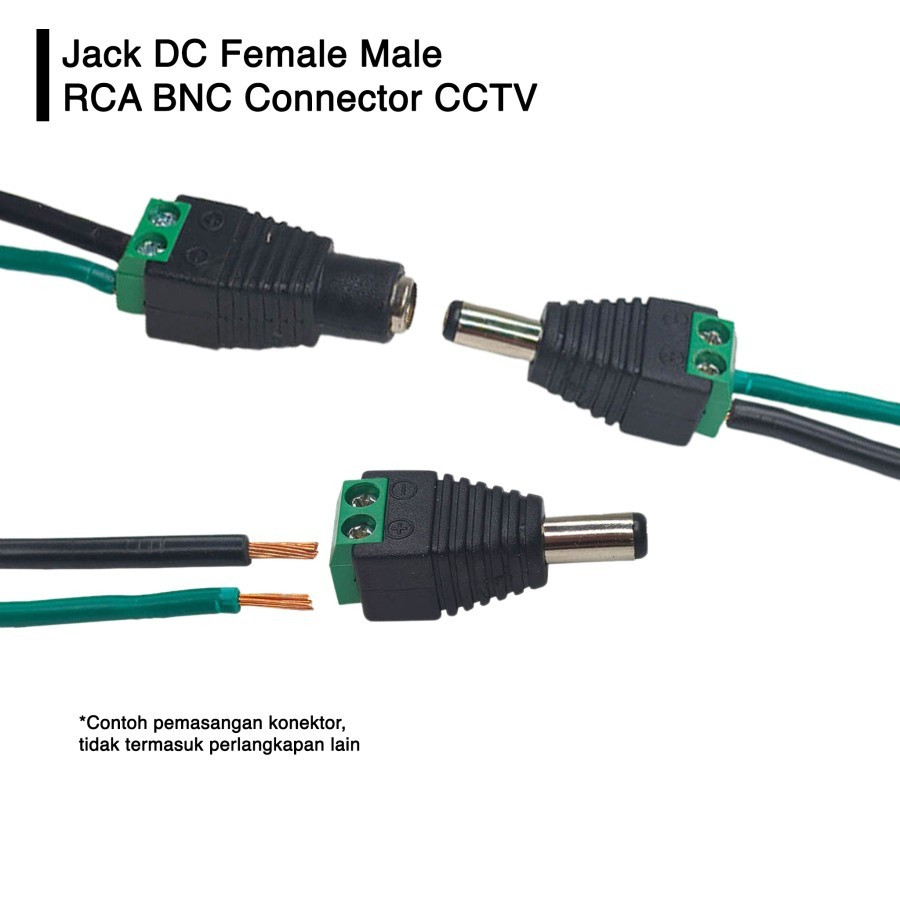 Dc CCTV Male / Female Power Camera Connector Jack | Shopee Philippines