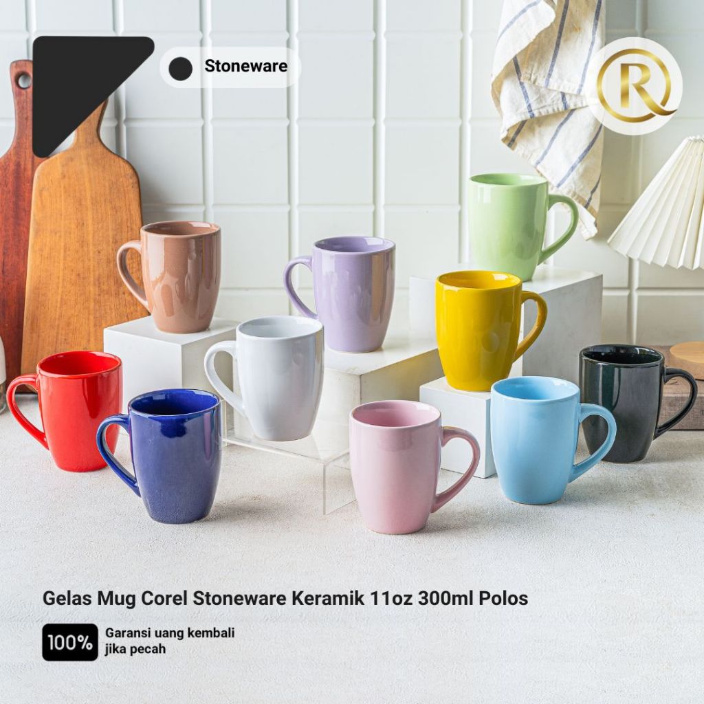 Corel Stoneware Ceramic Mug 11oz 300ml Plain | Shopee Philippines