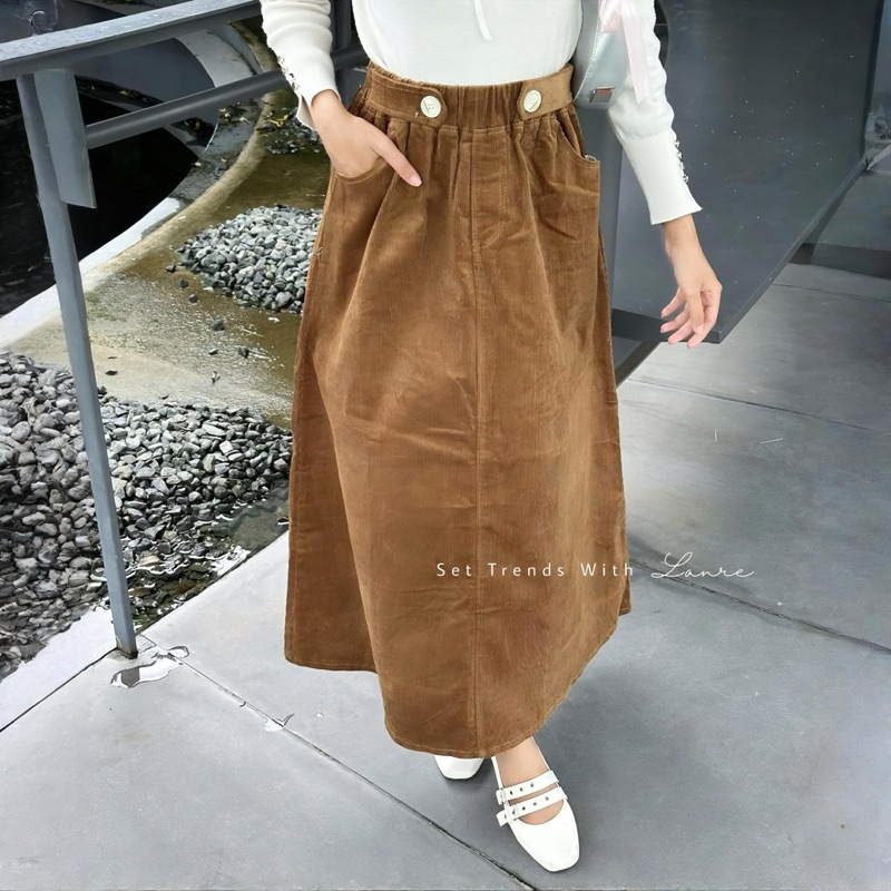 Sia Beautiful Corduroy Skirt Model A Skirt Model Korean Style Imported ...