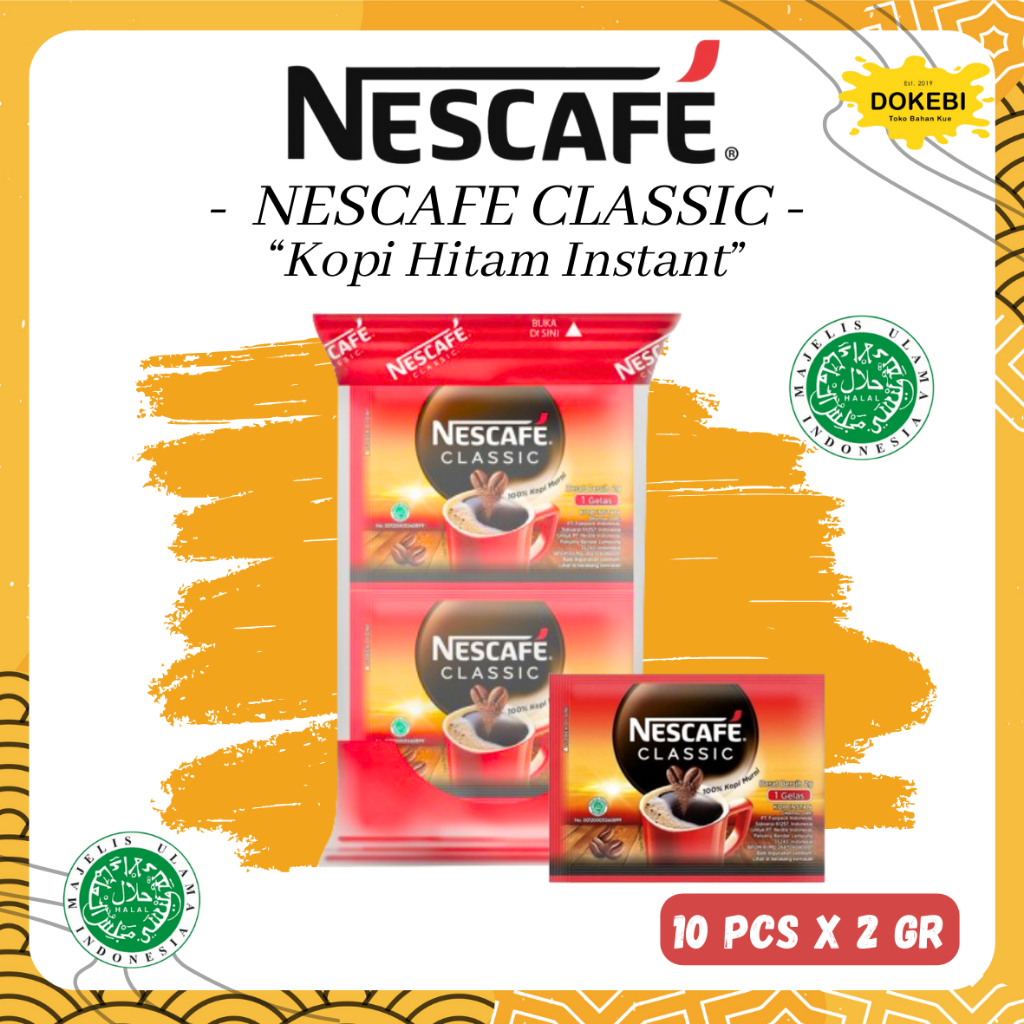 HITAM Nescafe CLASSIC 10 × 2 GR / Sachet |Nescafe Coffee - Instant ...