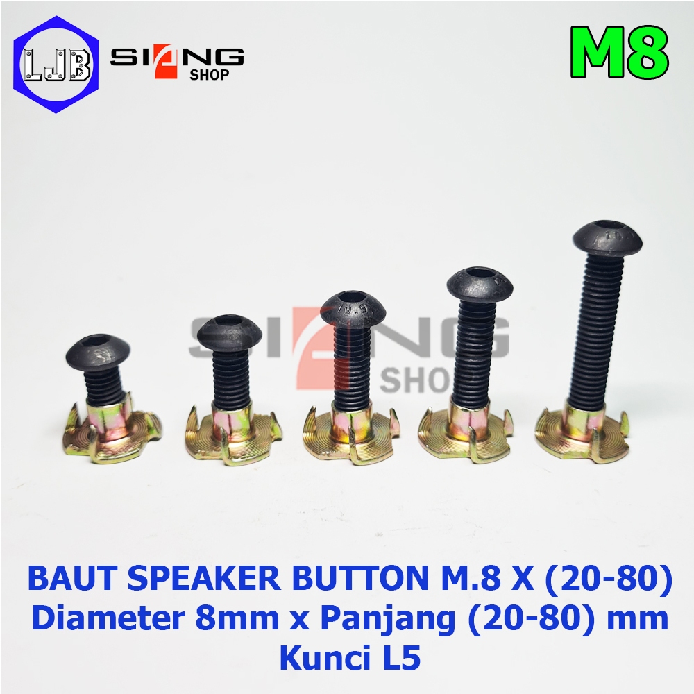 Speaker Bolt Claw L Button M8 length 20 to 80 mm | Shopee Philippines