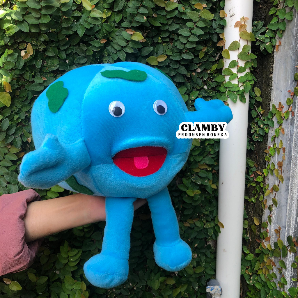 Earth Character Muppet Doll | Globe Moving Mouth Doll, Educational Toy ...